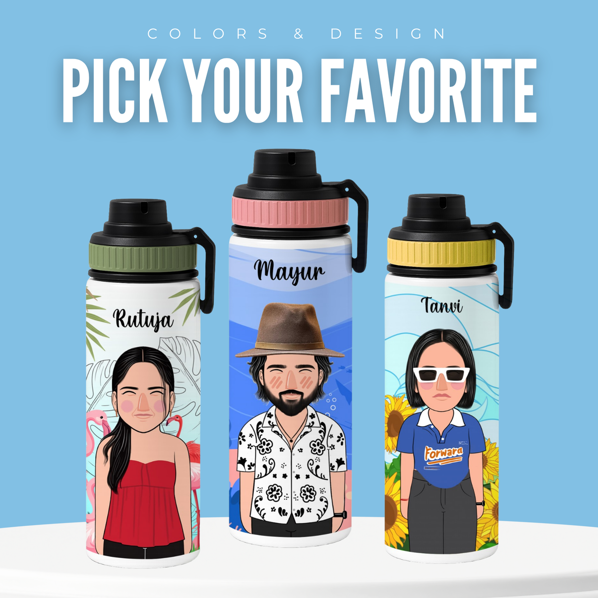 Personalised Stainless Steel Water Bottle – Bhootiya